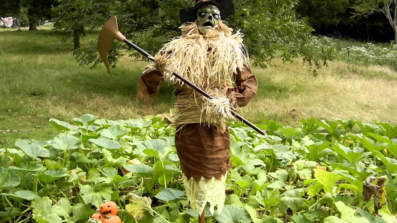ANIMATED HALLOWEEN SCARECROW - YouTube
