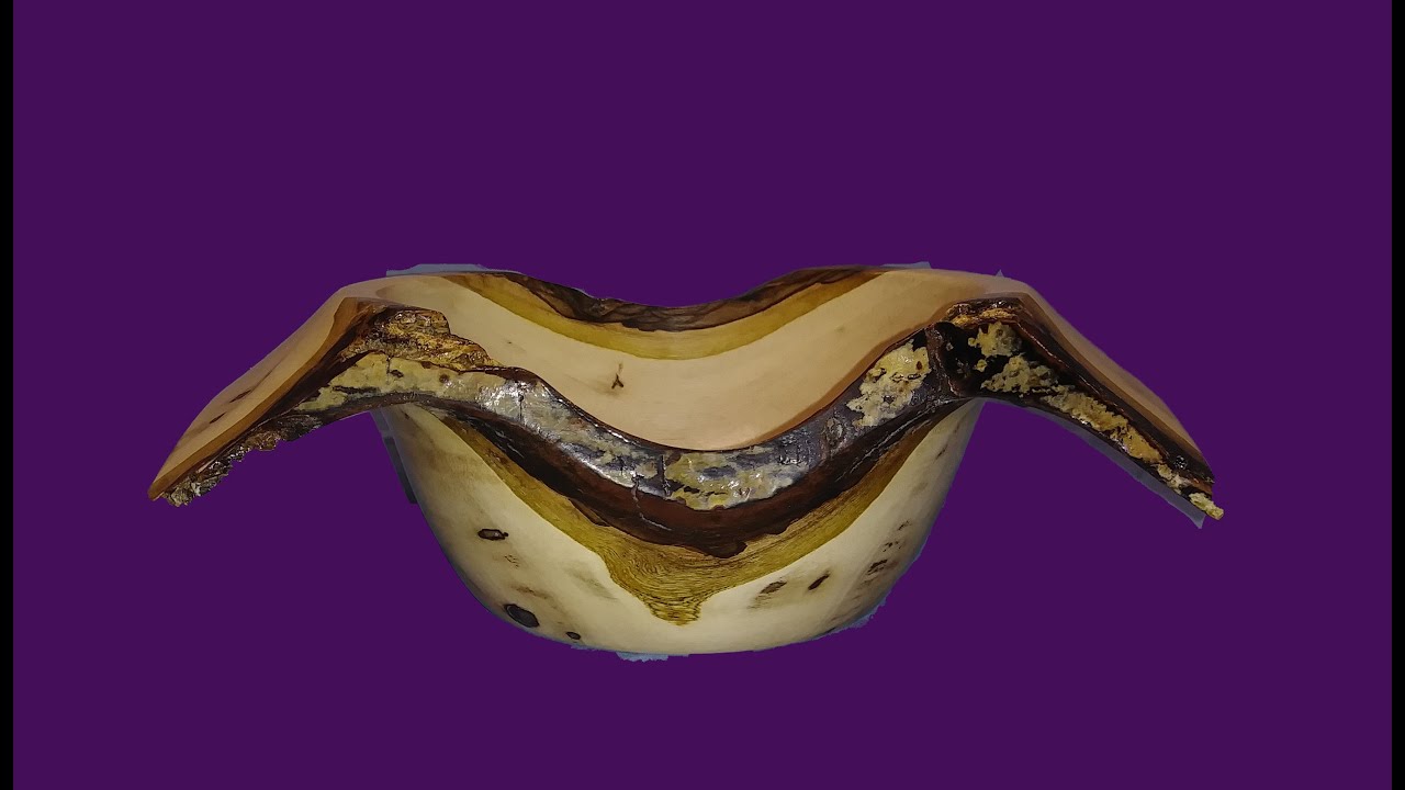 Wood Turning English Walnut Droop Wing Bowl - YouTube