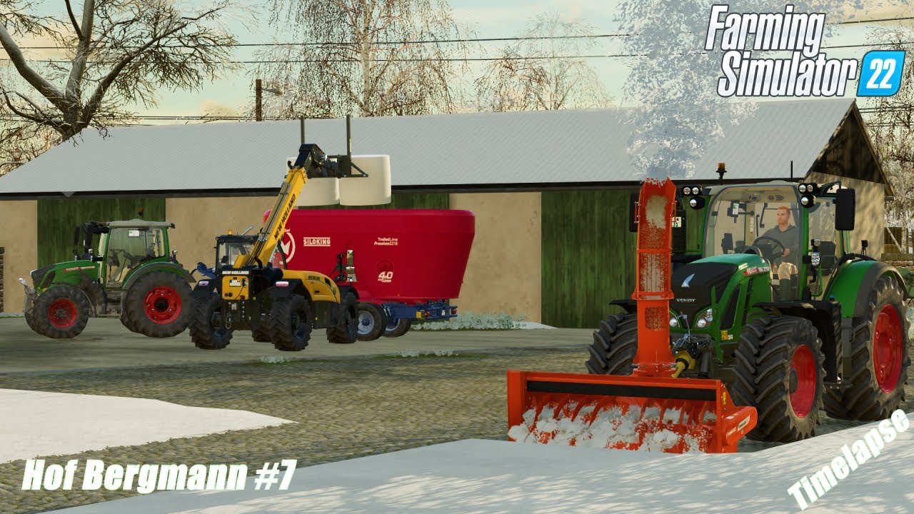 Snow Plowing, Feeding Animals & Sell Milk | Hof Bergmann | Farming ...