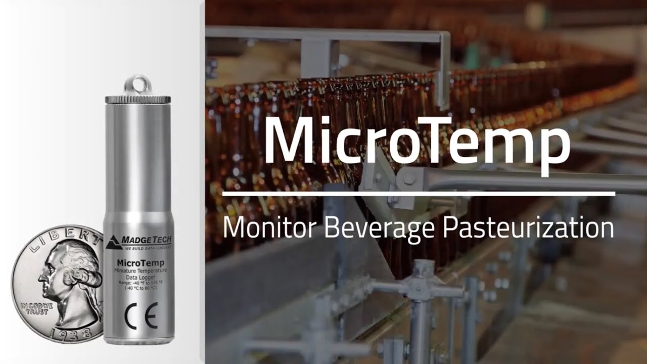 MadgeTech MicroTemp to Monitor Beverage Pasteurization - YouTube