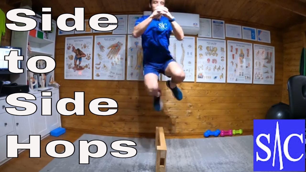 Side to Side Hops single leg plyometric - YouTube