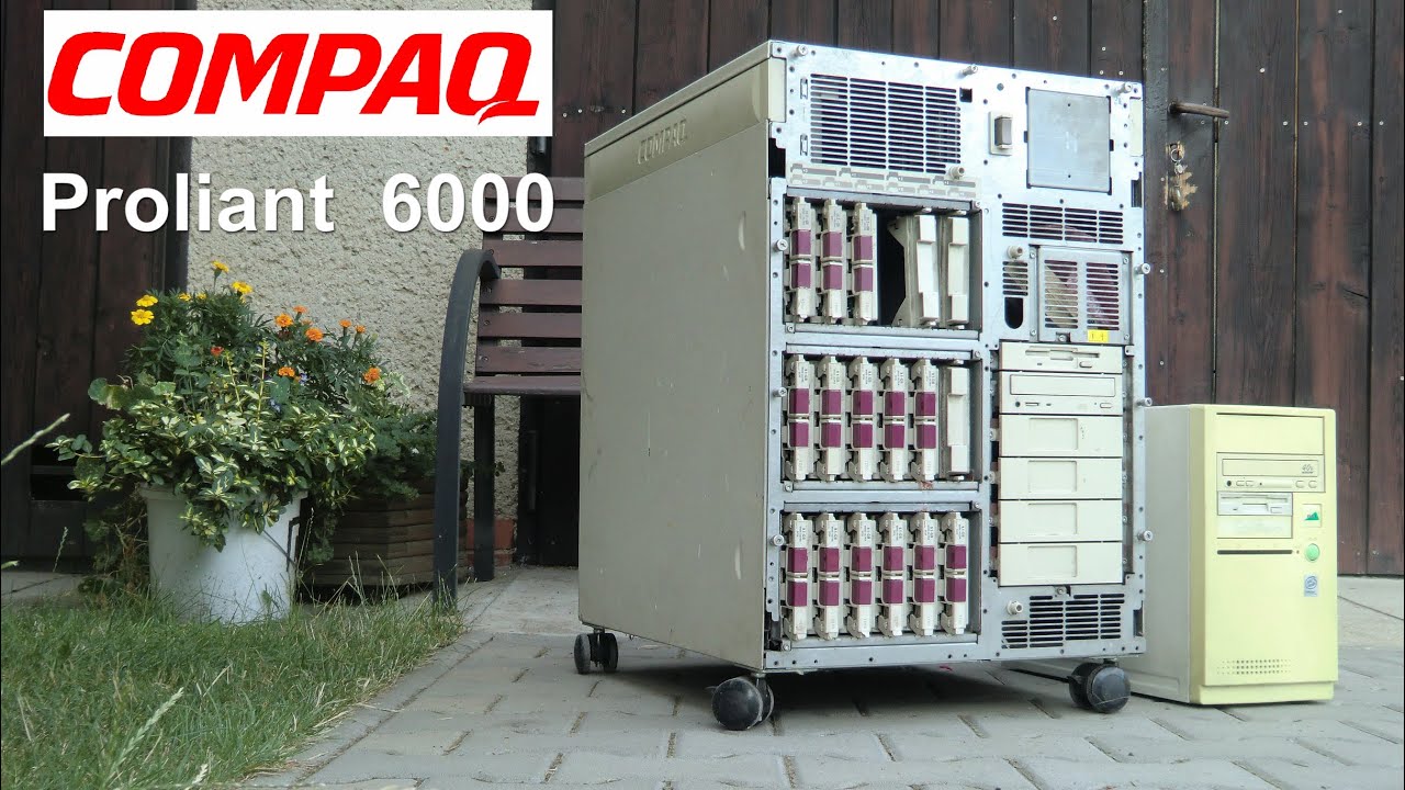Quad Intel Xeon - COMPAQ Proliant 6000 first start + inspection - YouTube