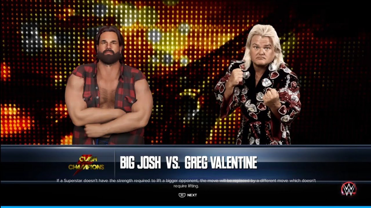 Big Josh vs Greg Valentine WCW. WWE 2K23 - YouTube