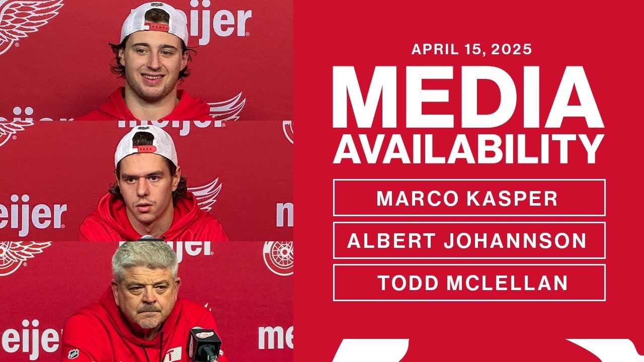 Marco Kasper, Albert Johansson, Todd McLellan Media Availability | April 15, 2025 - YouTube