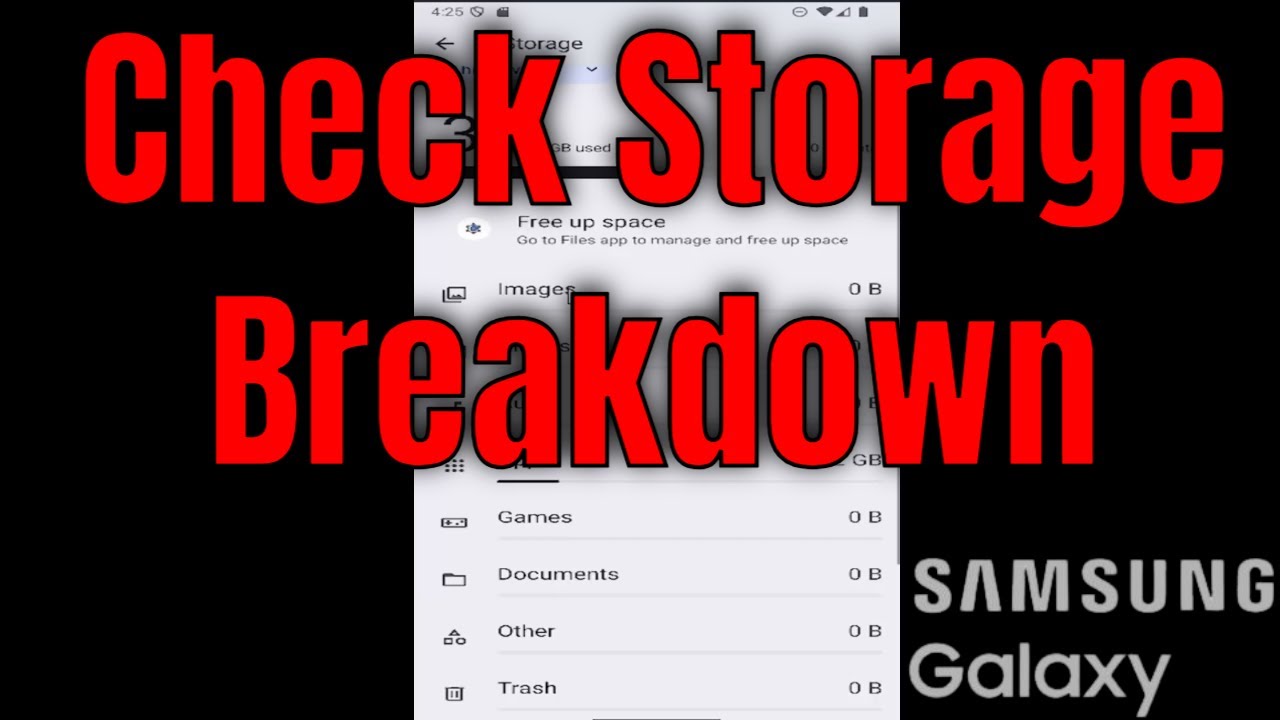 How to Check The Storage Breakdown On Samsung Galaxy [Guide] - YouTube