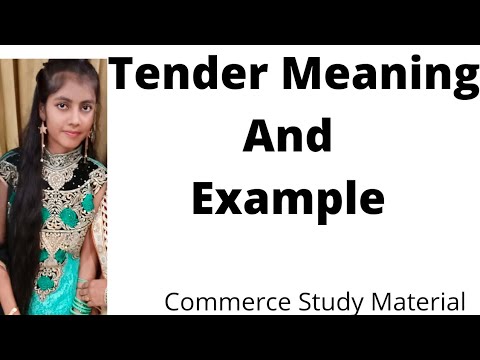Tender Meaning in easy language and difference between Tender and ...