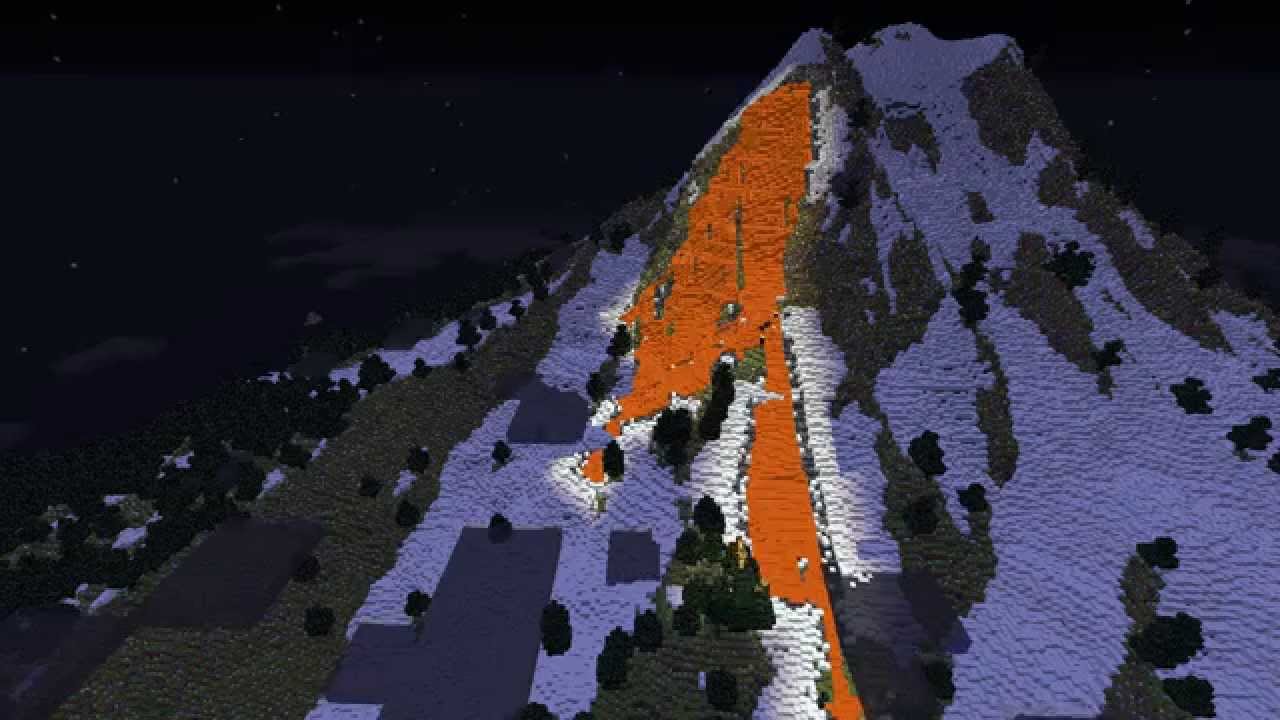 Minecraft Mount Rainier Volcano Eruption - YouTube