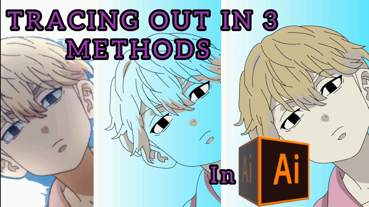 How to trace Anime/Manga in Illustrator in 3 Ways - YouTube