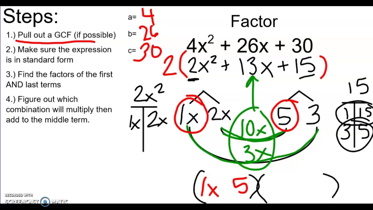 I Can Factor Trinomials A Greater Than 1 YouTube I Can Factor Trinomials A Greater Than 1 YouTube