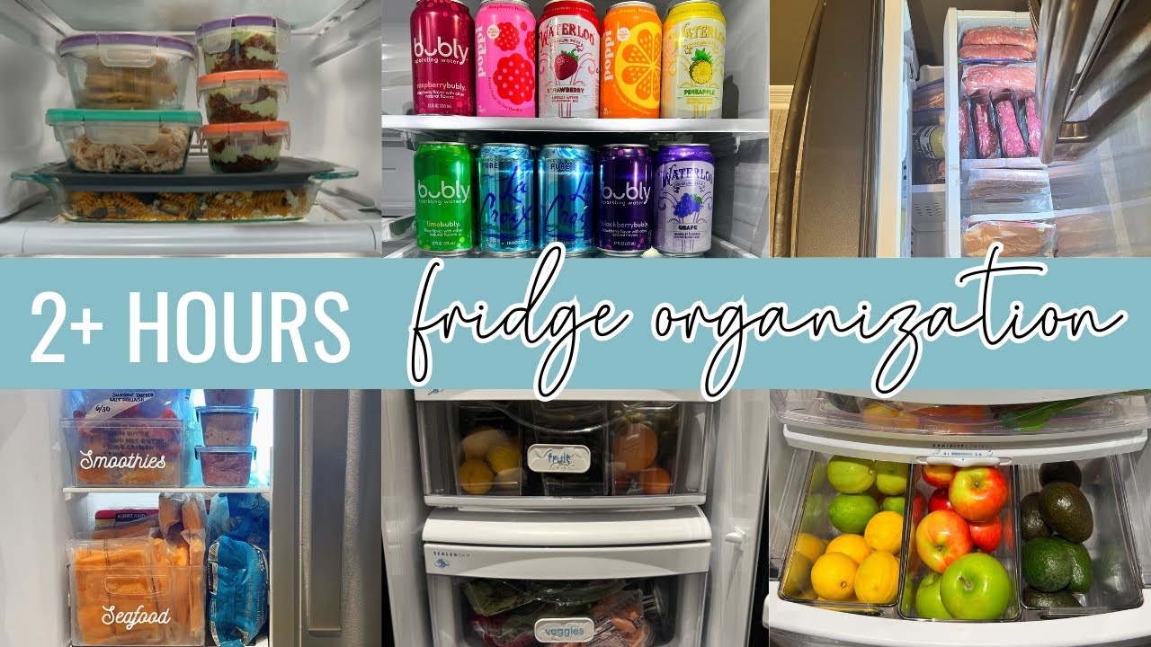 2+ HOURS OF FRIDGE & FREEZER ORGANIZATION // Organizing Marathon + How ...
