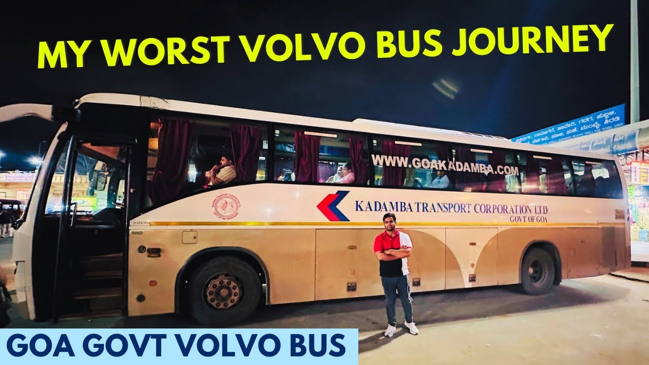 LUXURIOUS KADAMBA VOLVO AC SEATER BUS Journey by GOA Govt. | Bangalore ...