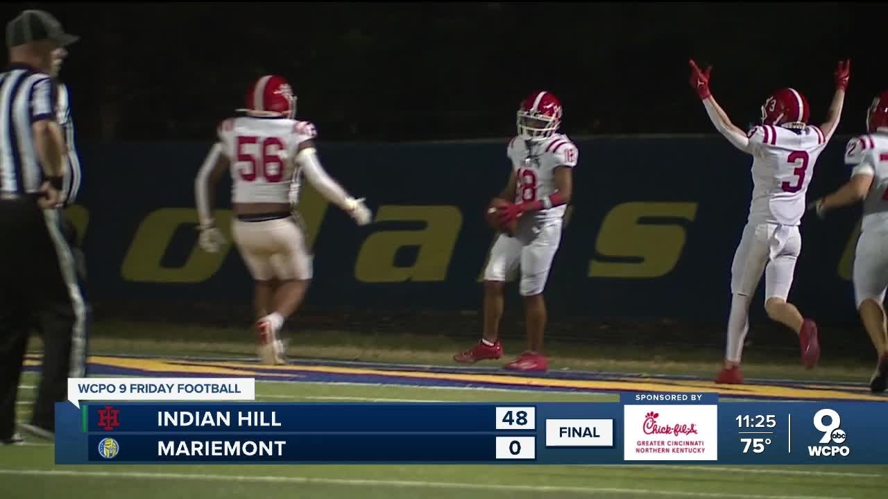 Indian Hill dominates Mariemont, 48-0 - YouTube