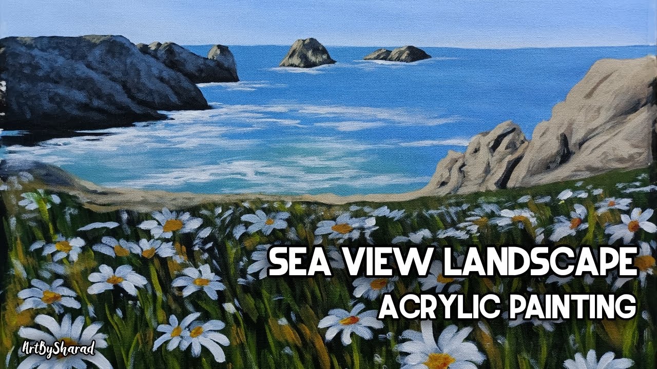 Sea View Acrylic Painting | Landscape Painting #landscape # ...