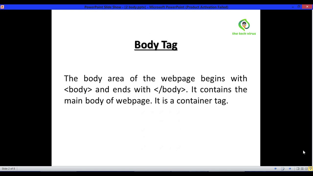 2 Body tag and its attributes in html - YouTube