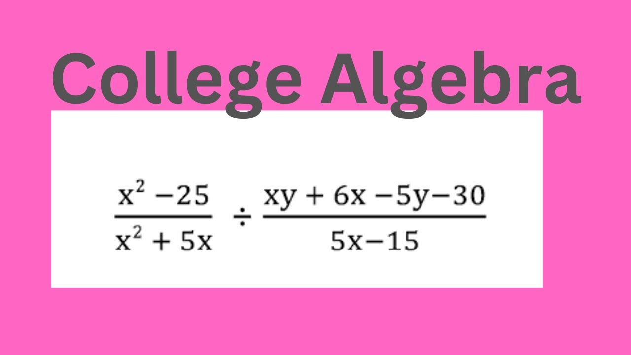 College Algebra - 21 - YouTube