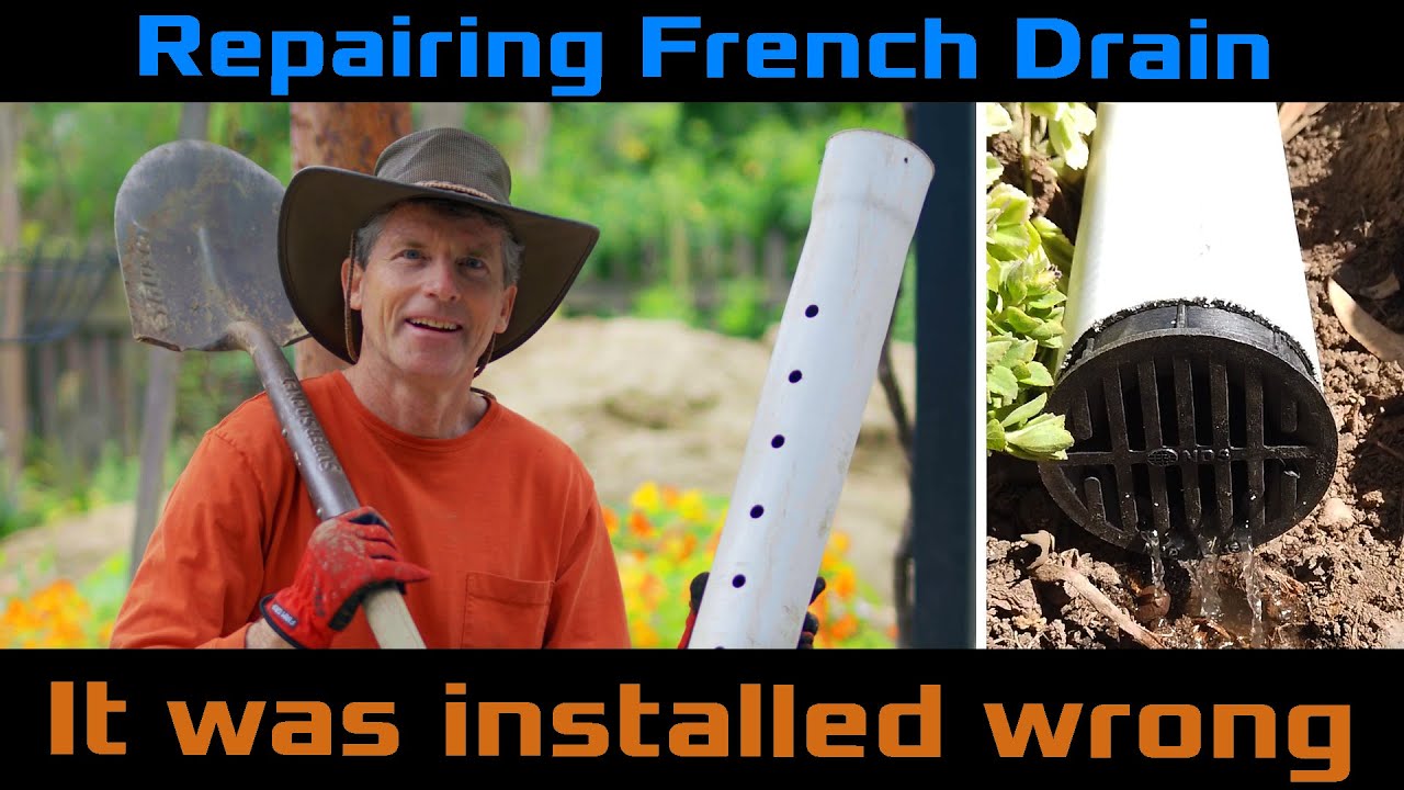 How to Fix a Clogged and Broken French Drain - YouTube
