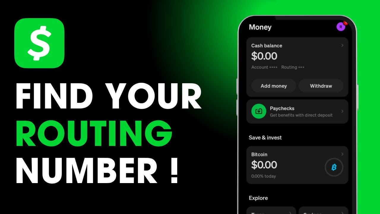 How to Find Routing Number on Cash App - YouTube
