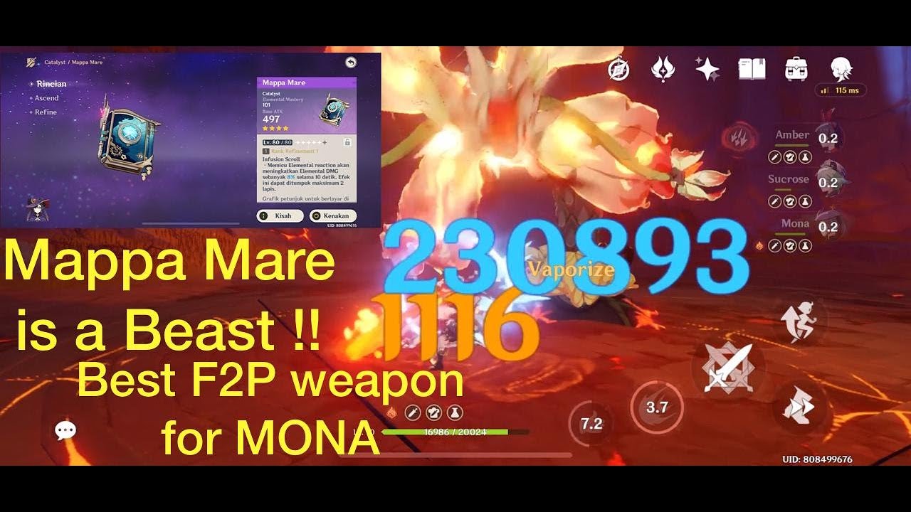 Best F2P Weapon for Mona ! Solar Pearl vs The Widsith vs Mappa Mare ...