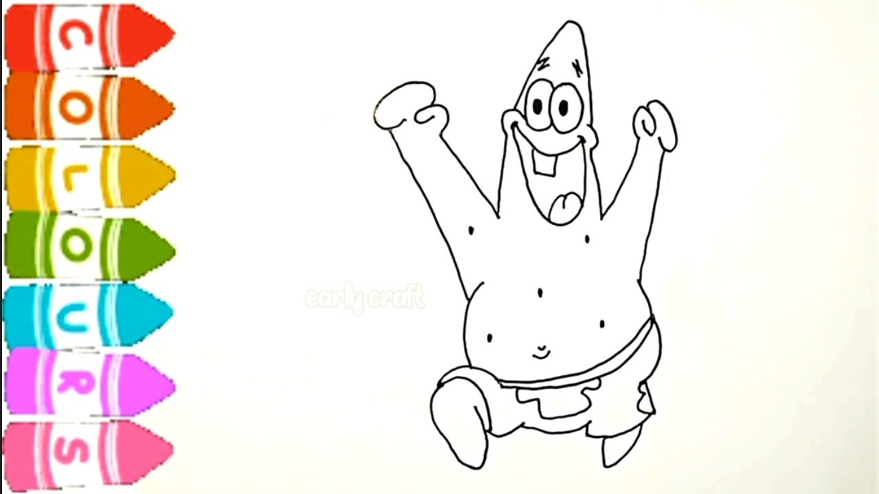 Drawing patric stars | how to draw for kids - YouTube