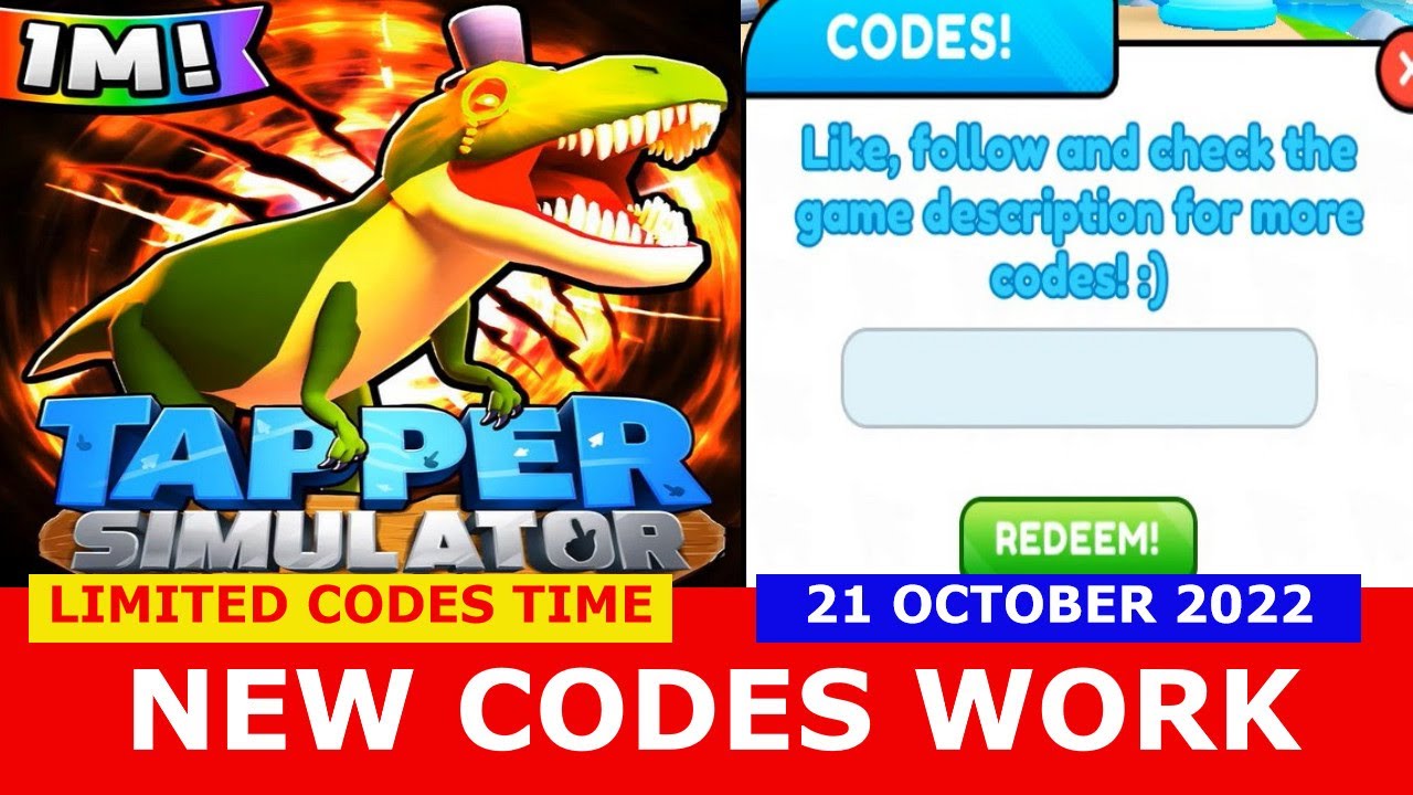 NEW CODES WORK [1M EVENT UPDATE] Tapper Simulator! ROBLOX | LIMITED ...