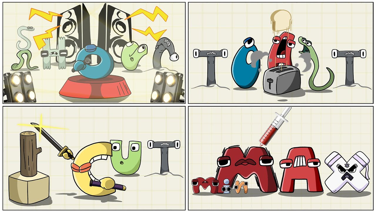 Alphabet Lore PARODY COMPILATION / Alphabet Lore animation @Mike ...