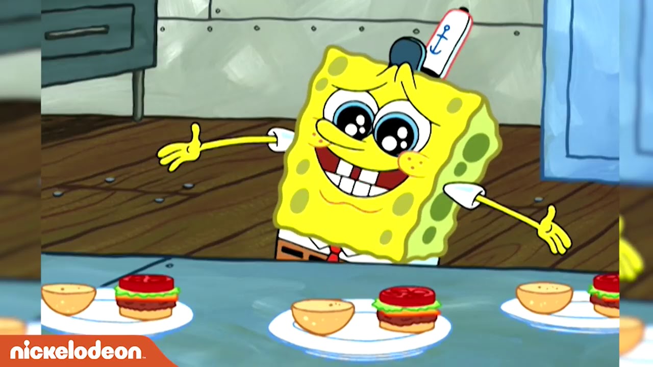 SpongeBob Squarepants ¦ KRABBURGER KUNST! ¦ Nickelodeon Nederlands ...