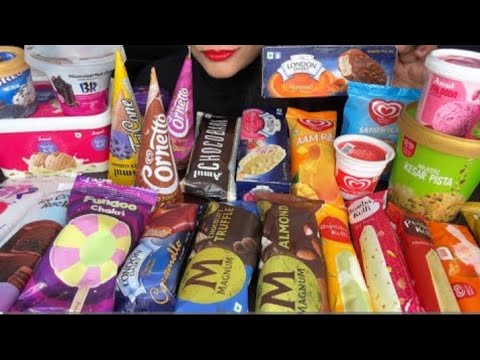 ASMR EATING ICE-CREAM,MAGNUM, CHOCOBAR,AMUL,LONDON DIARY, BASKIN ...