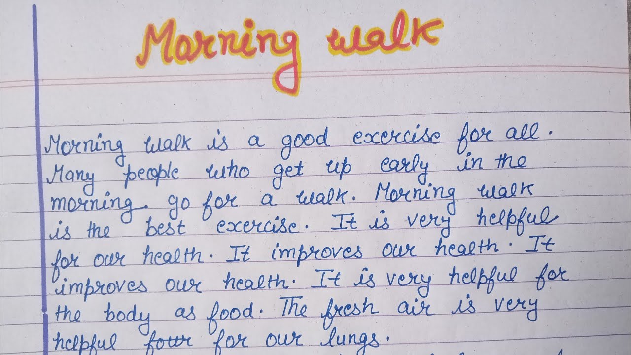 write an essay on morning walk || essay on morning walk || short ...
