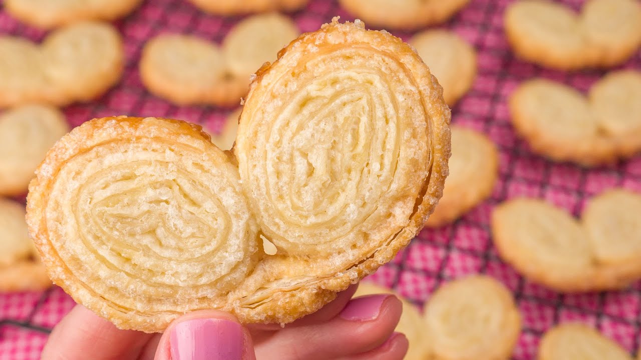 PALMIER SÓ 2 INGREDIENTES BISCOITO ORELHA | Cook'n Enjoy 1223 - YouTube
