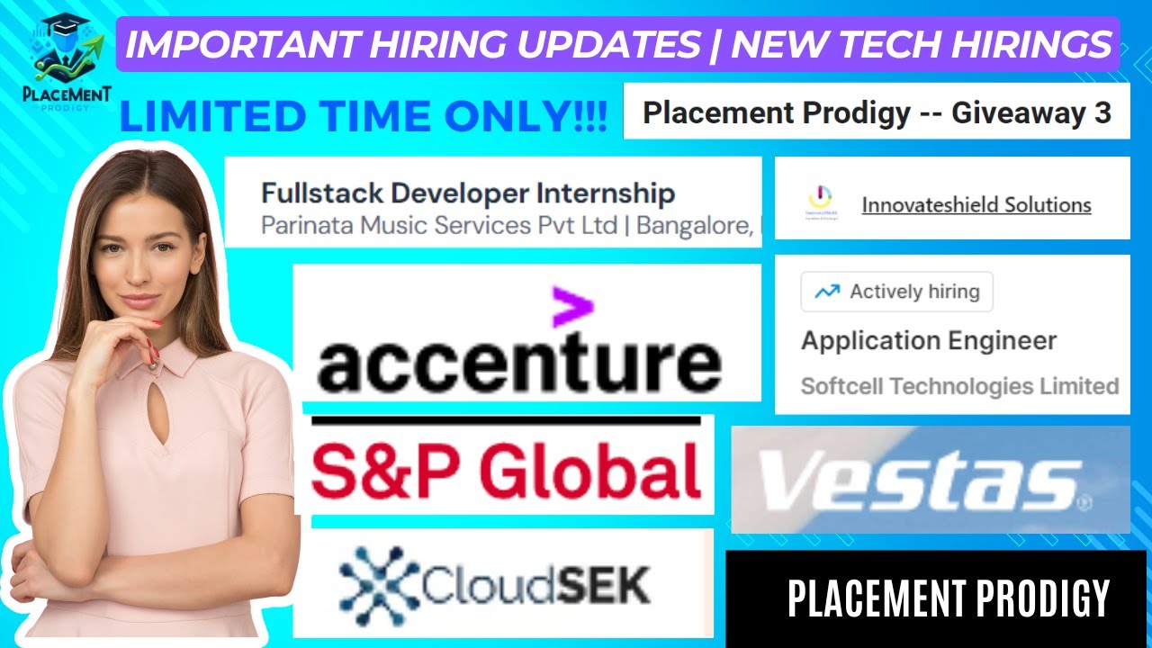 Biggest New Hirings | OFF Campus Drive | Accenture, CloudSEK, Vestas | 2024, 2023 Batch | Jobs ...