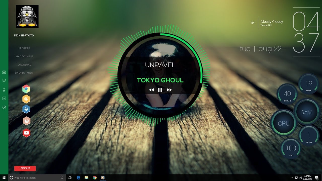Tema Green Peace + Visualizer para Windows 7 , 8 , 10 - YouTube