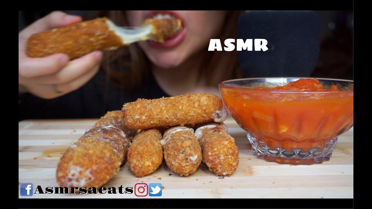 Asmr Huge Mozzarella Sticks (Extreme Eating Sounds) No talking | Asmr ...