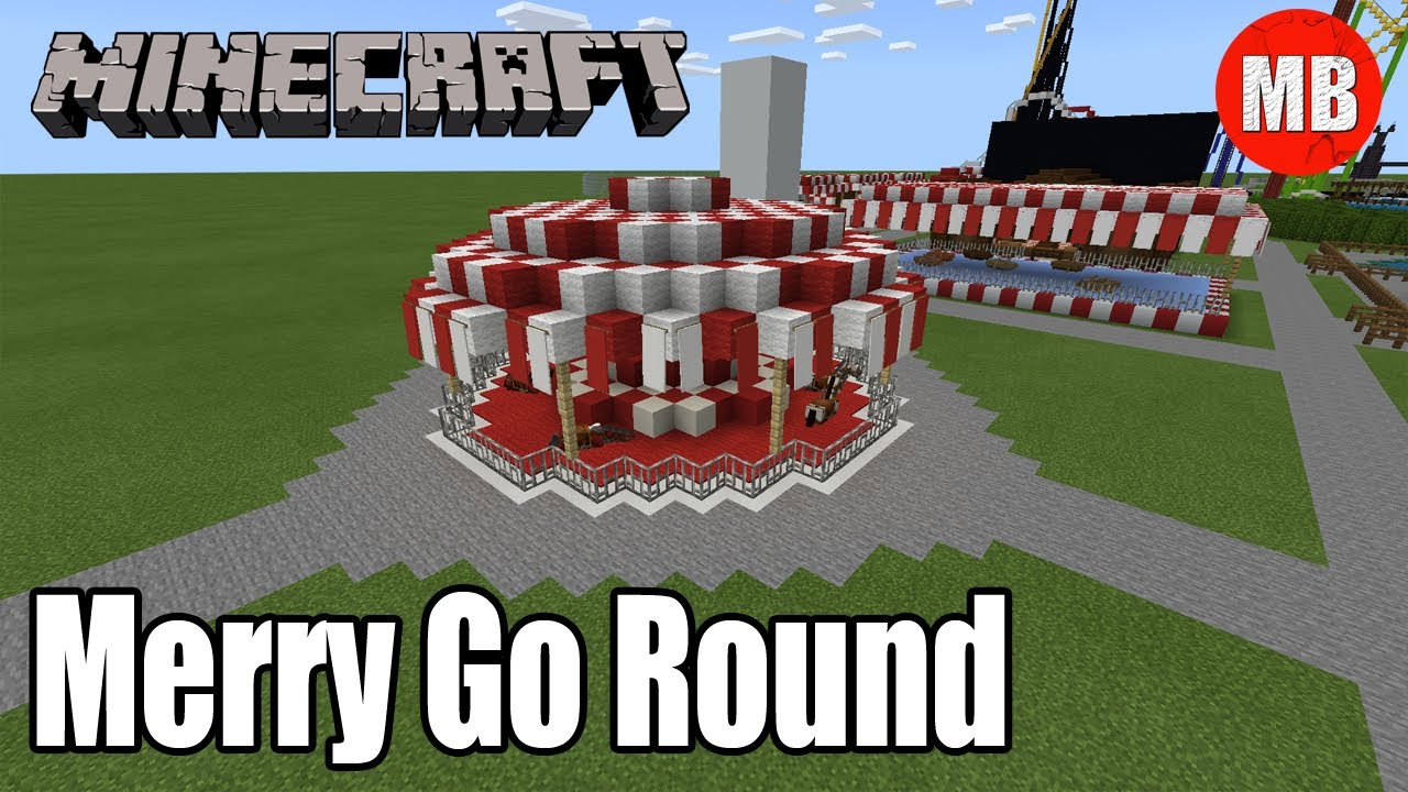 Minecraft "Merry Go Round/Carousel" | Amusement Park Series - YouTube