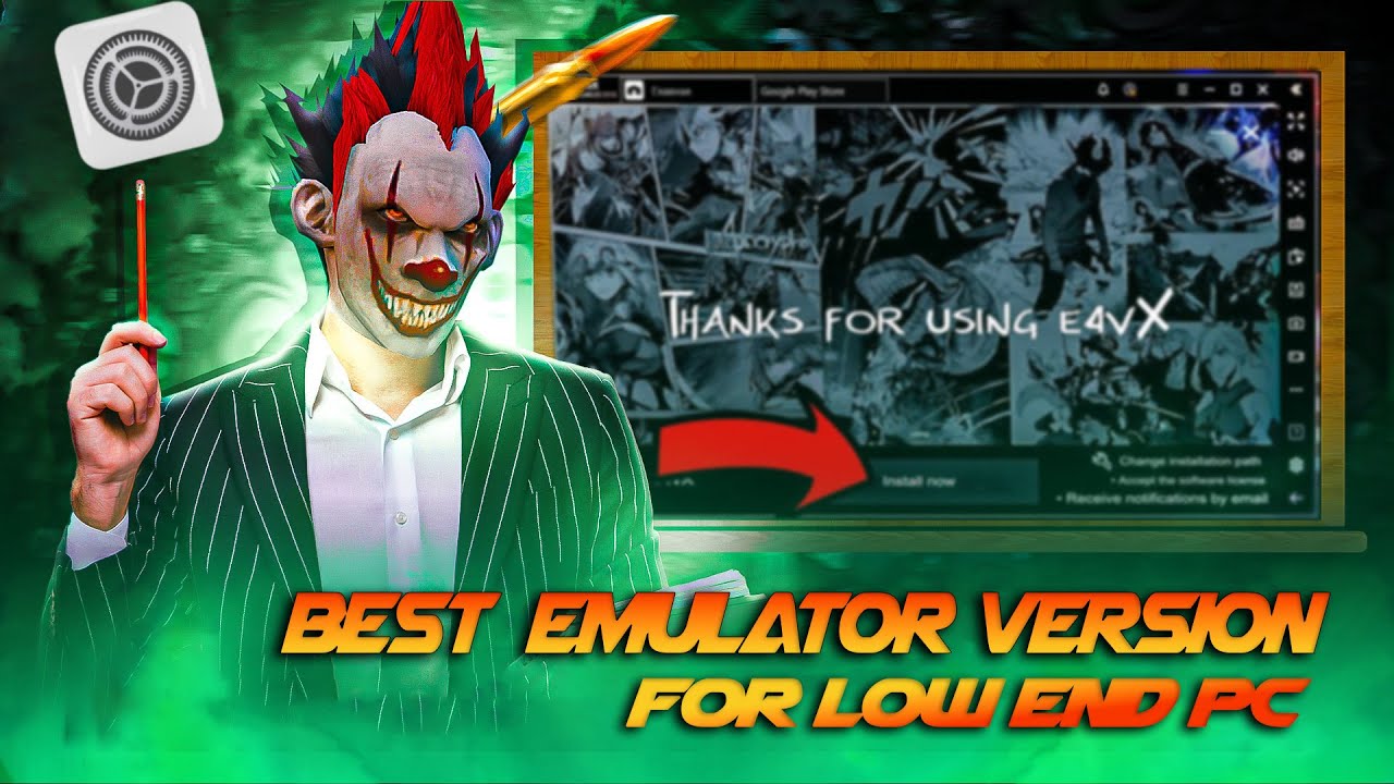Best E4VX Emulator Version Download For Low End PC 2024 #freefire # ...