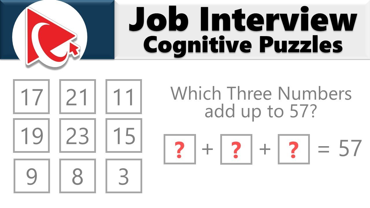 How to Answer Job Interview Cognitive Puzzles and Trick Questions - YouTube