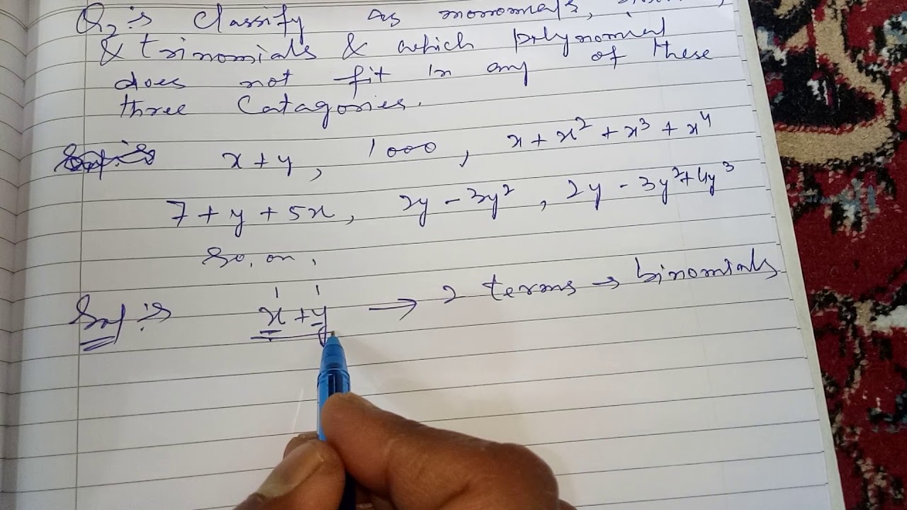 Text Questions of Algebric Expressions & Identities - YouTube