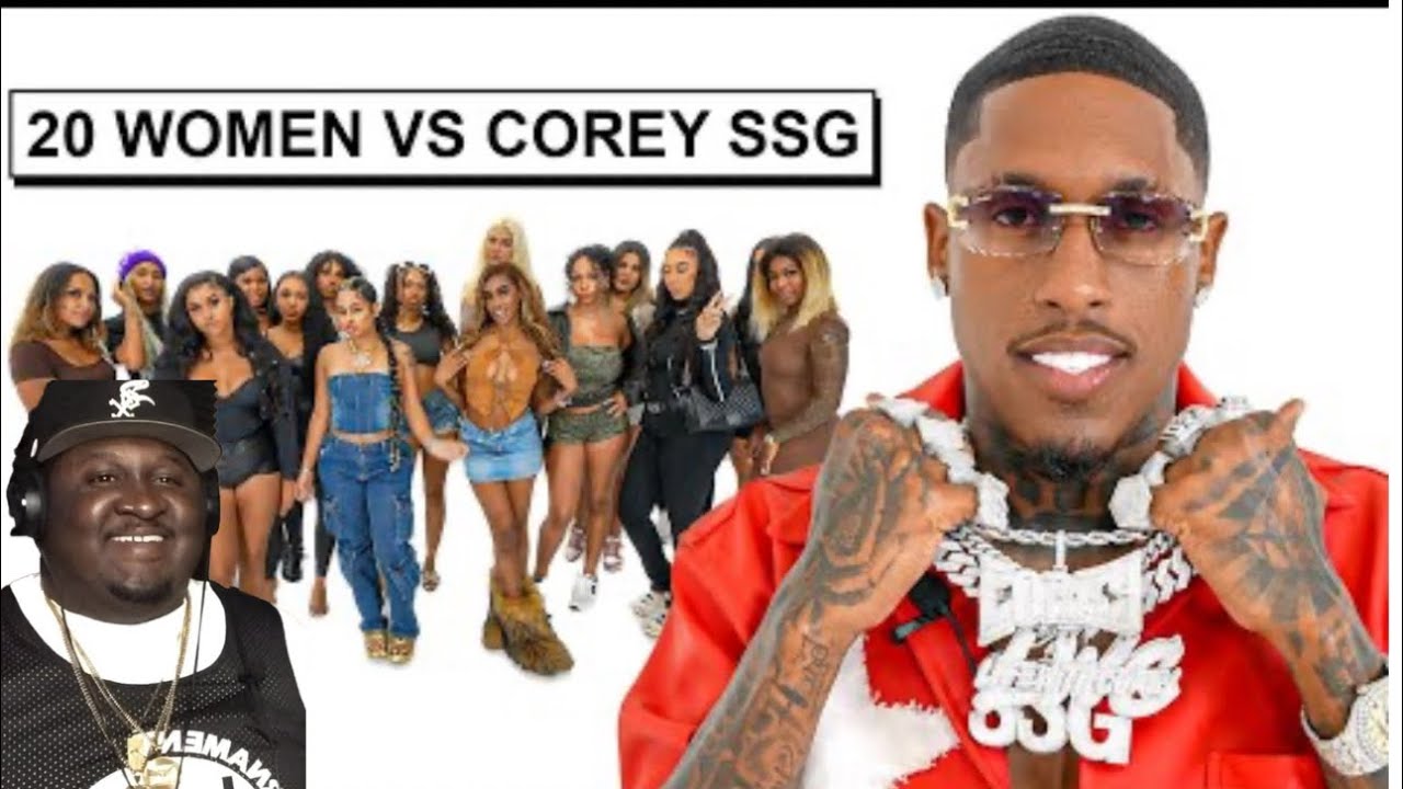 20 WOMEN VS 1 RAPPER COREY SSG || REACTION - YouTube