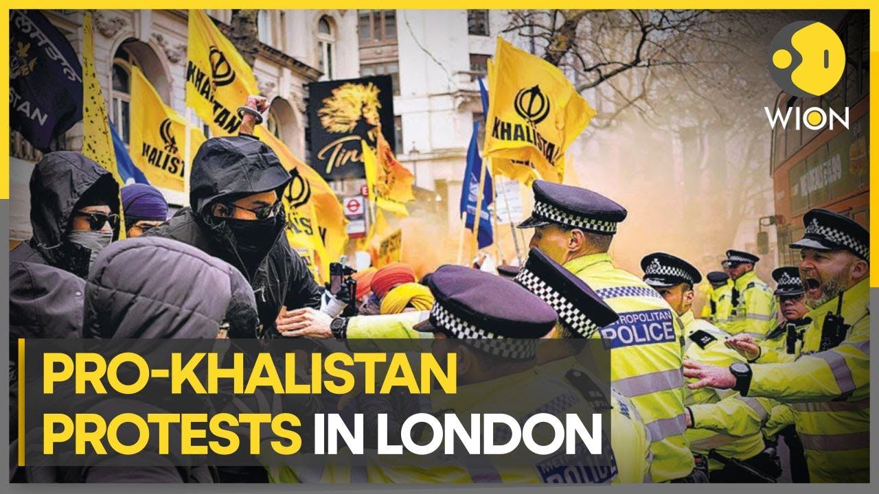 Pro-Khalistan protests outside Indian high commission pass off quietly ...
