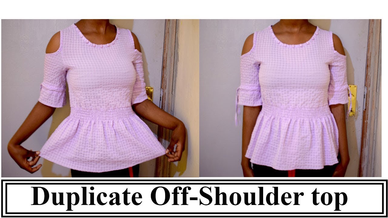 Cold-shoulder top pattern duplicate //Make patterns from your clothes ...