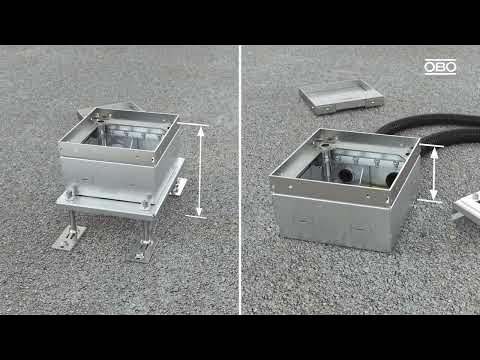 Mounting of UDHOME-One floor sockets - OBO Bettermann - YouTube