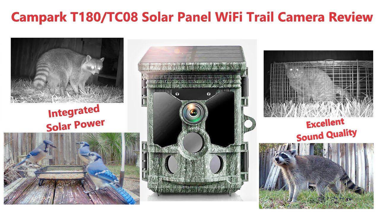 Campark T180/TC08 Solar WiFi Trail Camera Review - YouTube