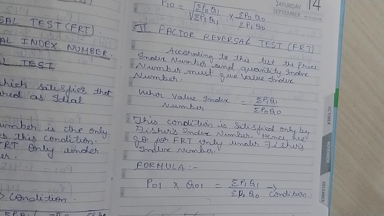 Time Reversal Test & Factor Reversal Test (TRT & FRT) - theory - YouTube