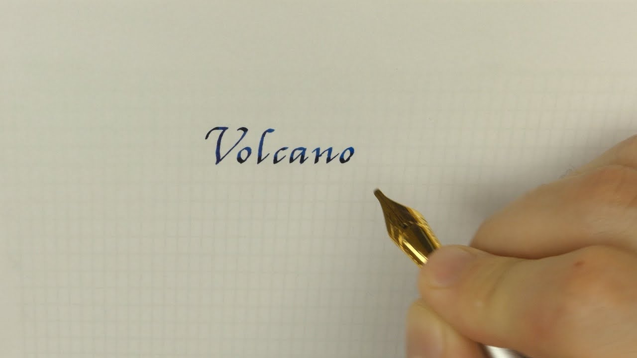 How to write the word “Volcano” in three different Scripts: Italic ...