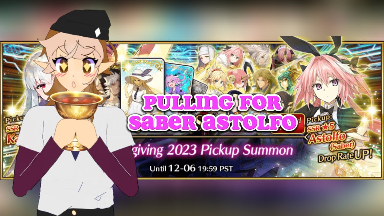 Summoning for SABER ASTOLFO (NA Thanksgiving banner) // Fate Grand ...