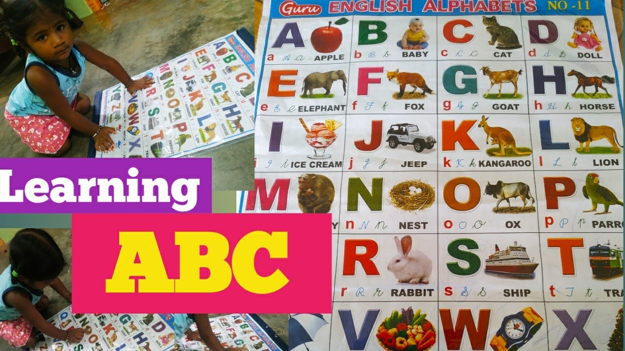 Teach ABC for kids with Charts || Learn Alphabates for 2 yr kid - YouTube