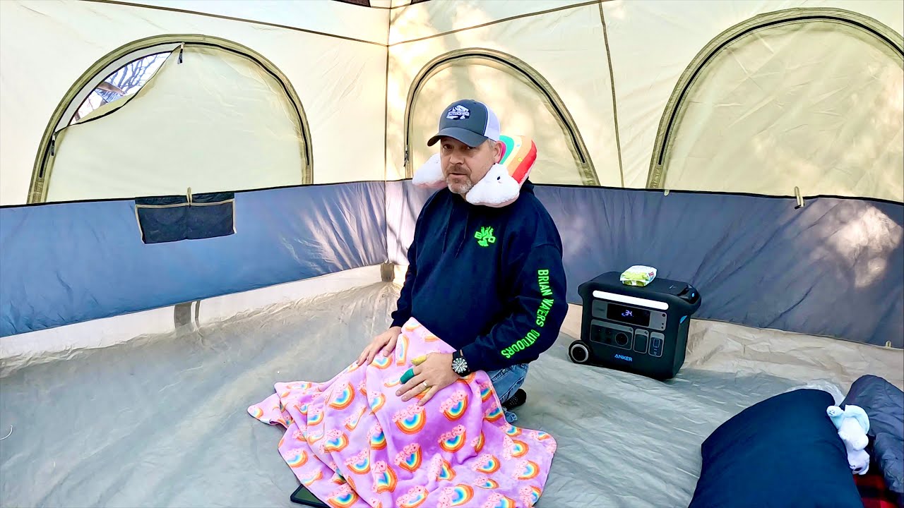 Family camping for 4 in a GIANT tent, Unicorn blankets and Rainbow ...