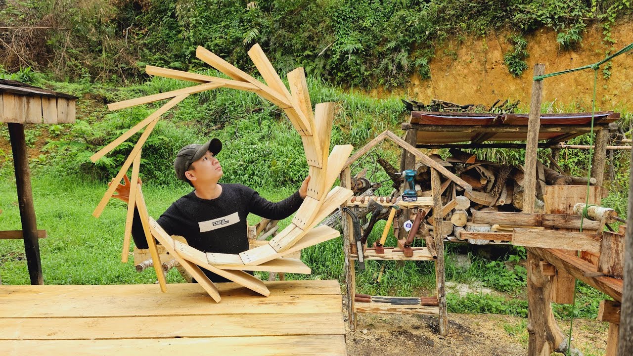 Constructing a Waterwheel | Harnessing Hydropower Energy for My Log ...