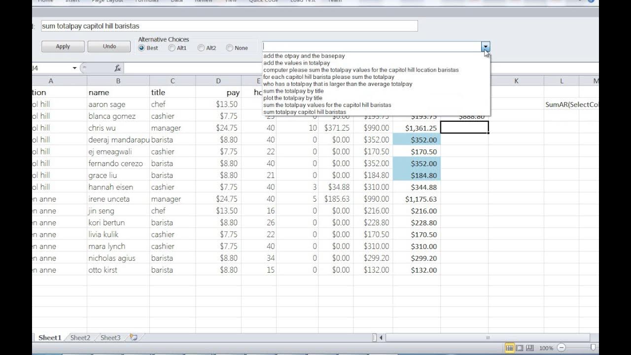 Programming by Natural Language: Spreadsheet formulas - YouTube