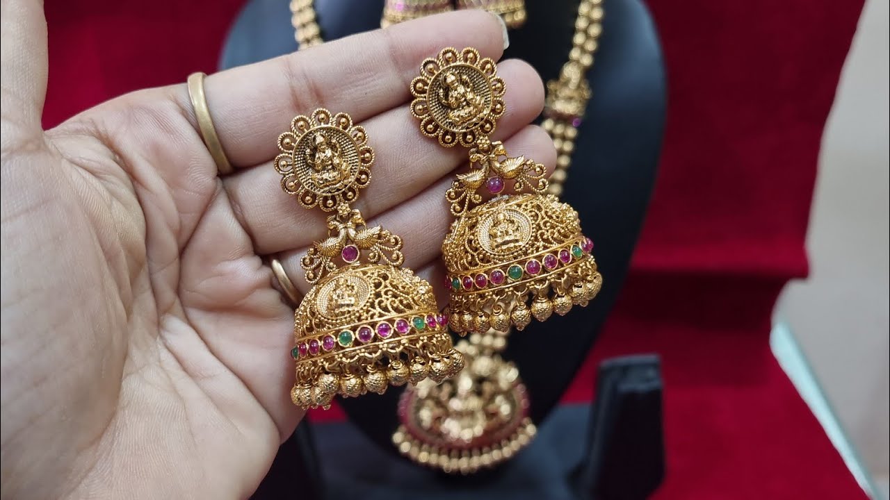 Exclusive antiq collection|ear rings|gundla mala|mango haram|Vaddanam ...