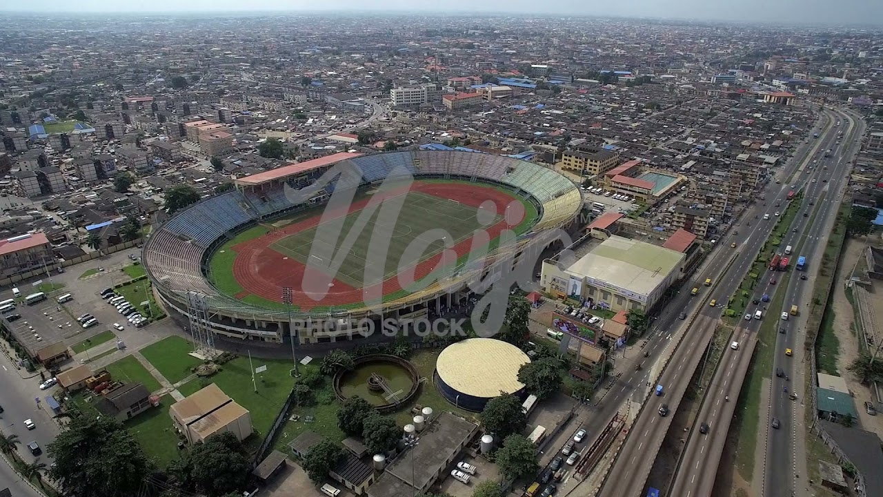 AERIAL VIEW OF STADIUMS IN LAGOS - SOUTH WEST NIGERIA - YouTube